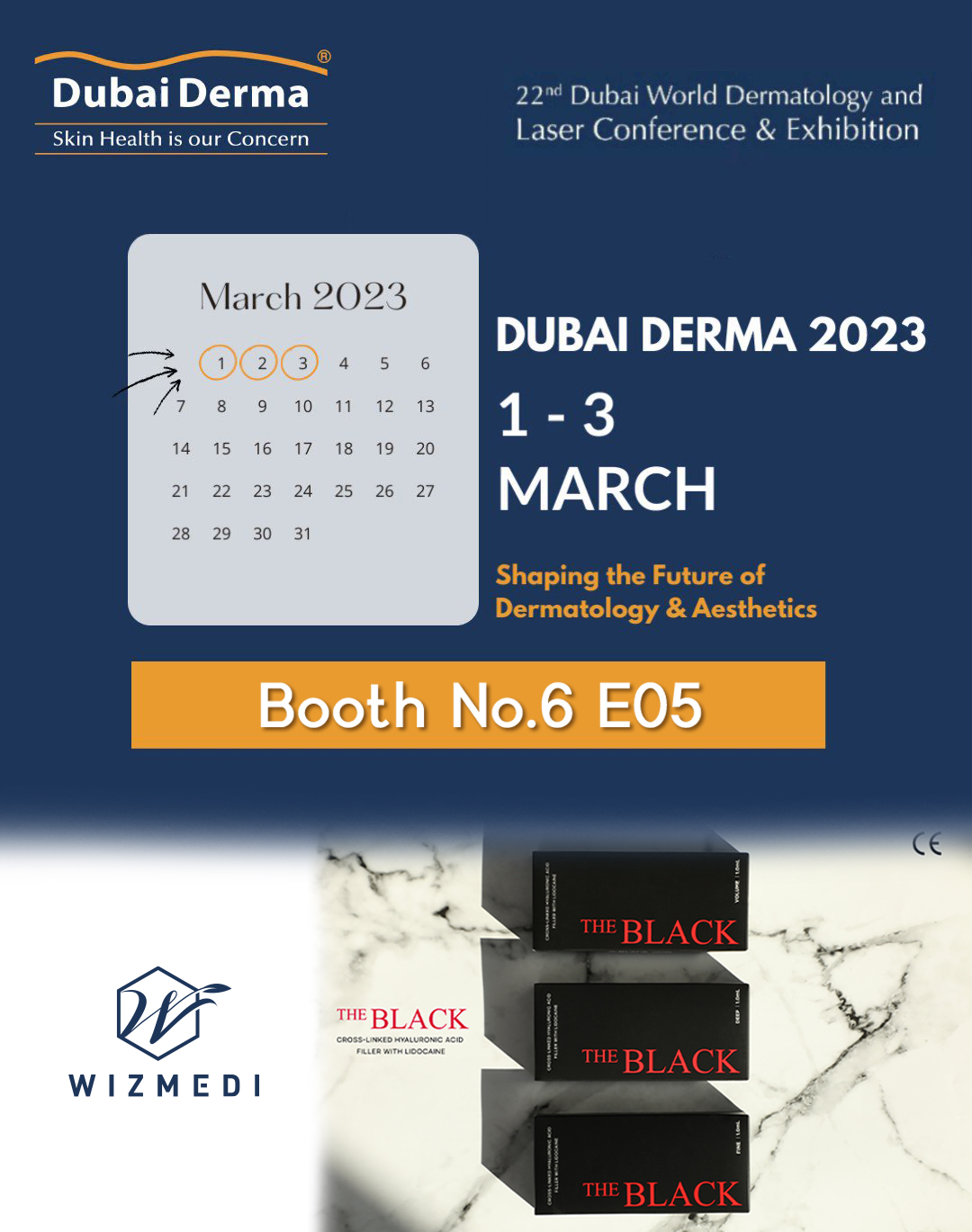 Exhibitions and conferences - 2023 Dubai Derma [WIZMEDI]